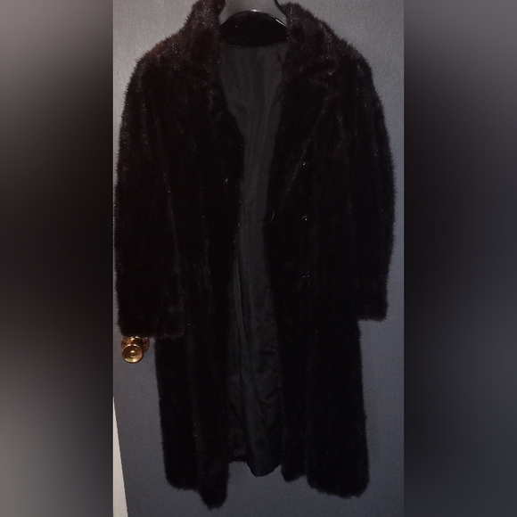 Jackets & Coats | Vintage Authentic Full Length Mink Coat In Dark Brown ...